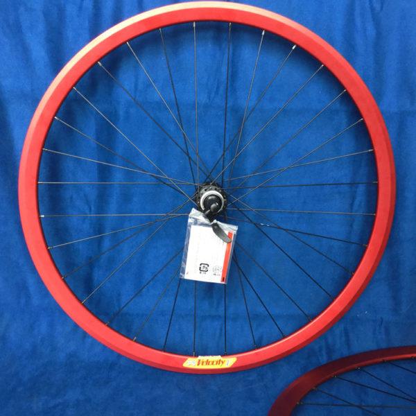 Velocity 700c Red Deep V Wheel Set | Cycle To-Go